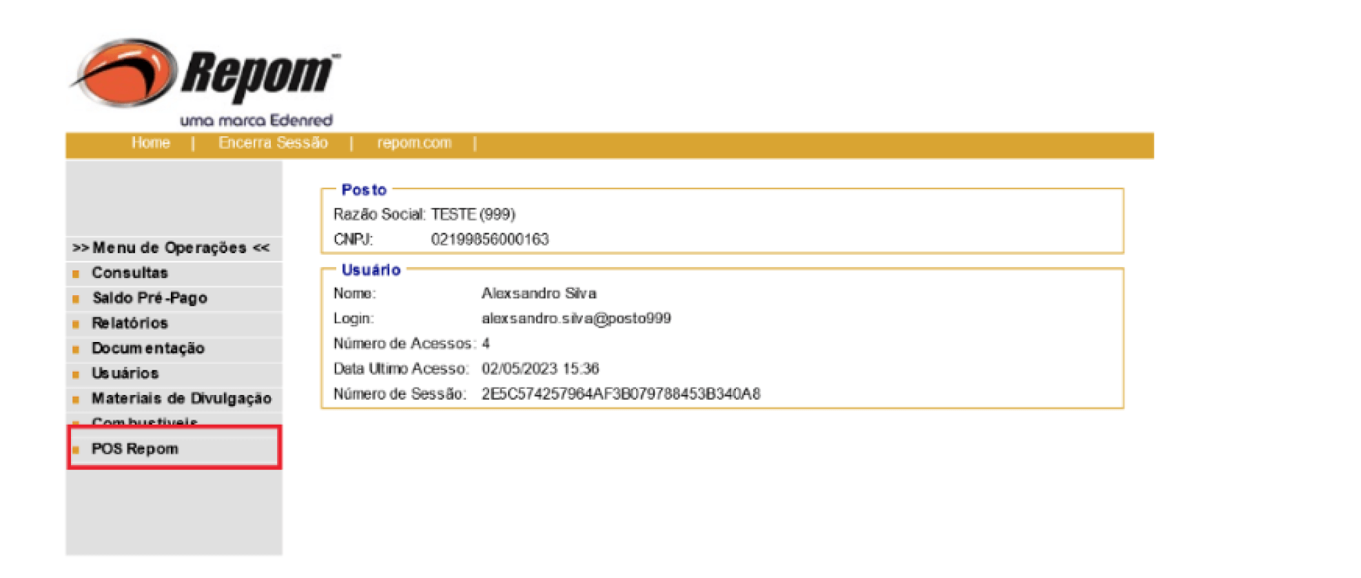 Geração de Token (Portal REPOM) - Punto