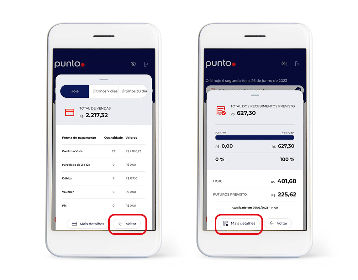 Conheça o App - Tela Inicial - Punto